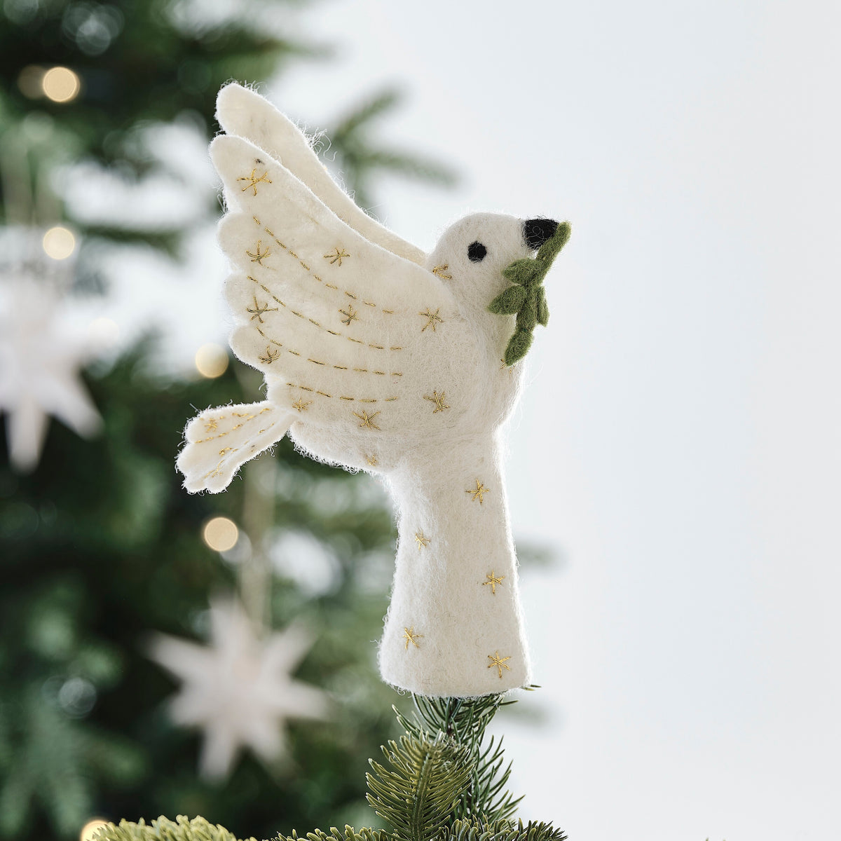 Shop Felt Turtle Dove Christmas Tree Topper at Limetree Lifestyle